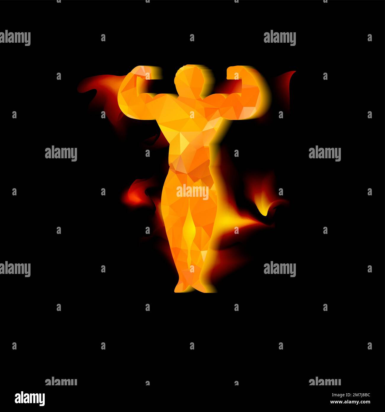 fire man isolated on background. Vector illustration Stock Vector Image ...