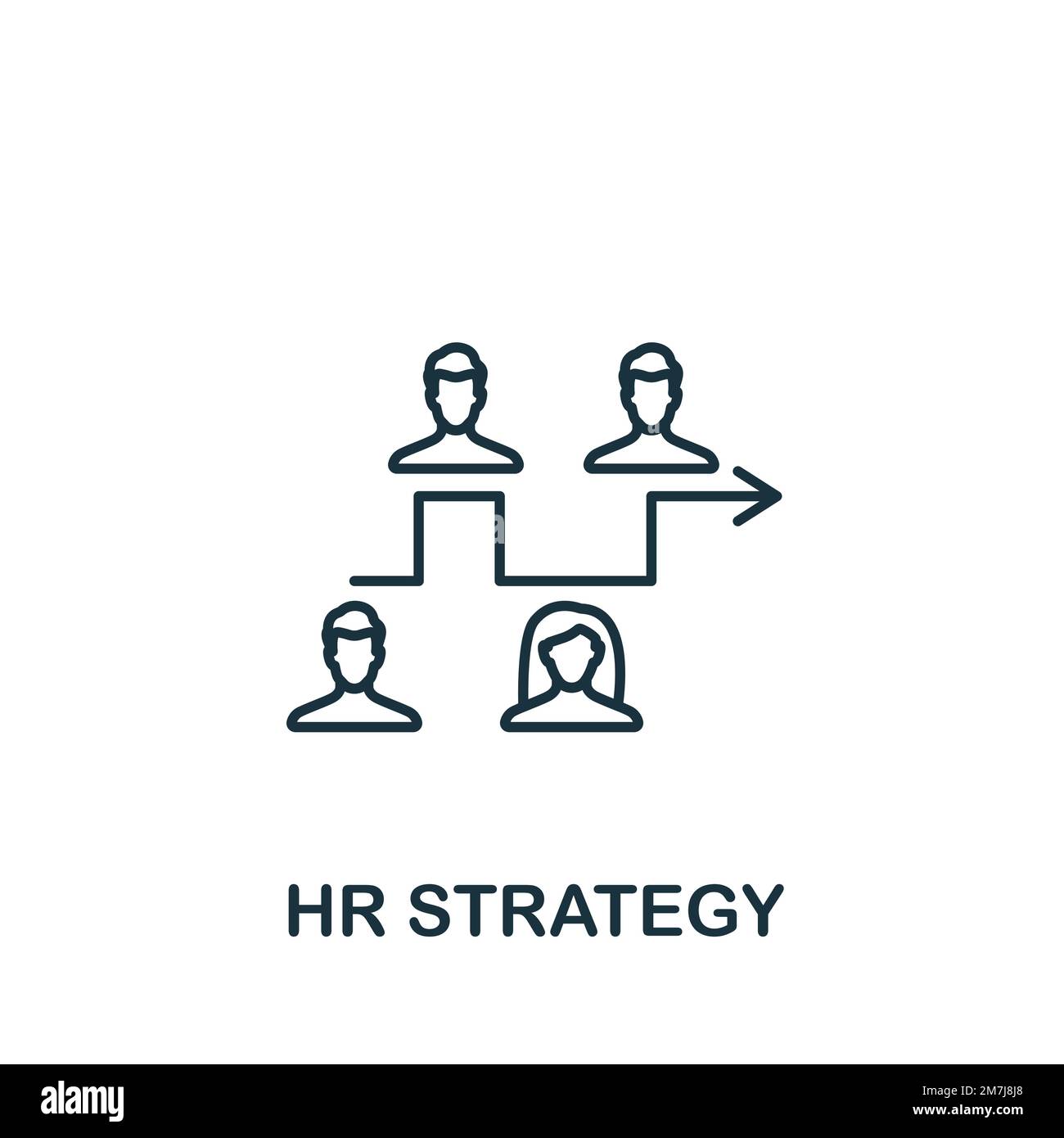 Hr Strategy icon. Monochrome simple Project Management icon for ...