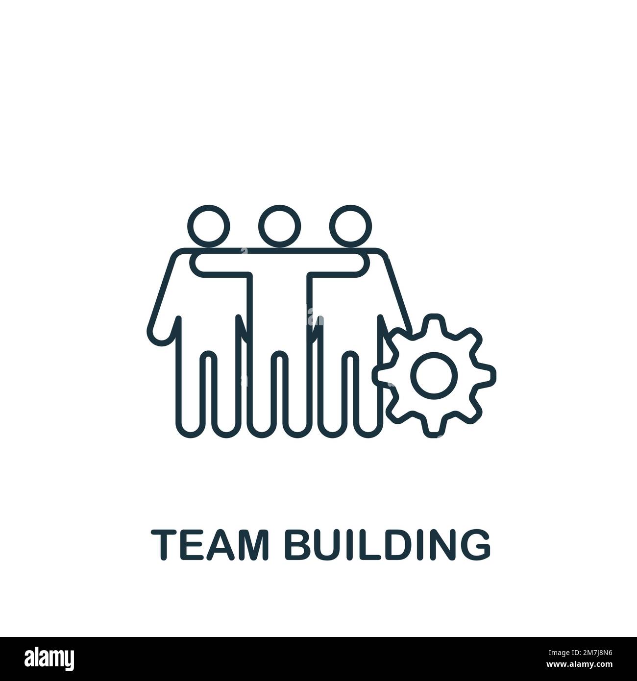 Team Building icon. Monochrome simple Project Management icon for ...