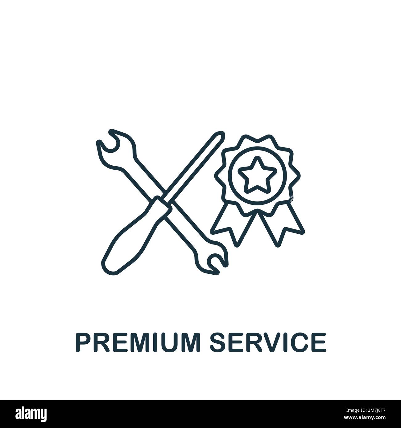 Premium Service icon. Monochrome simple Project Planning icon for ...