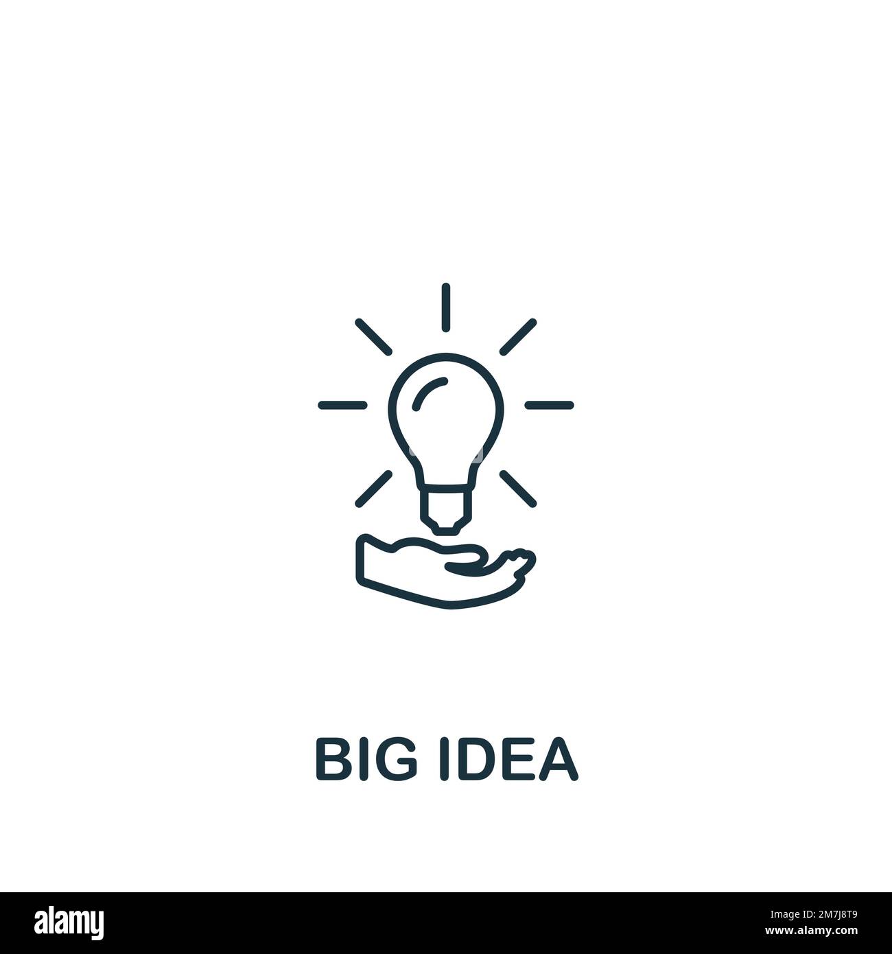 Big Idea icon. Monochrome simple Project Planning icon for templates ...