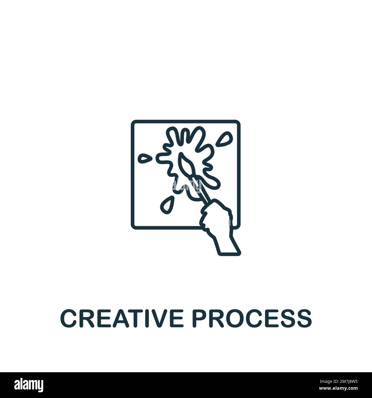 Creative Process icon. Monochrome simple Project Planning icon for ...