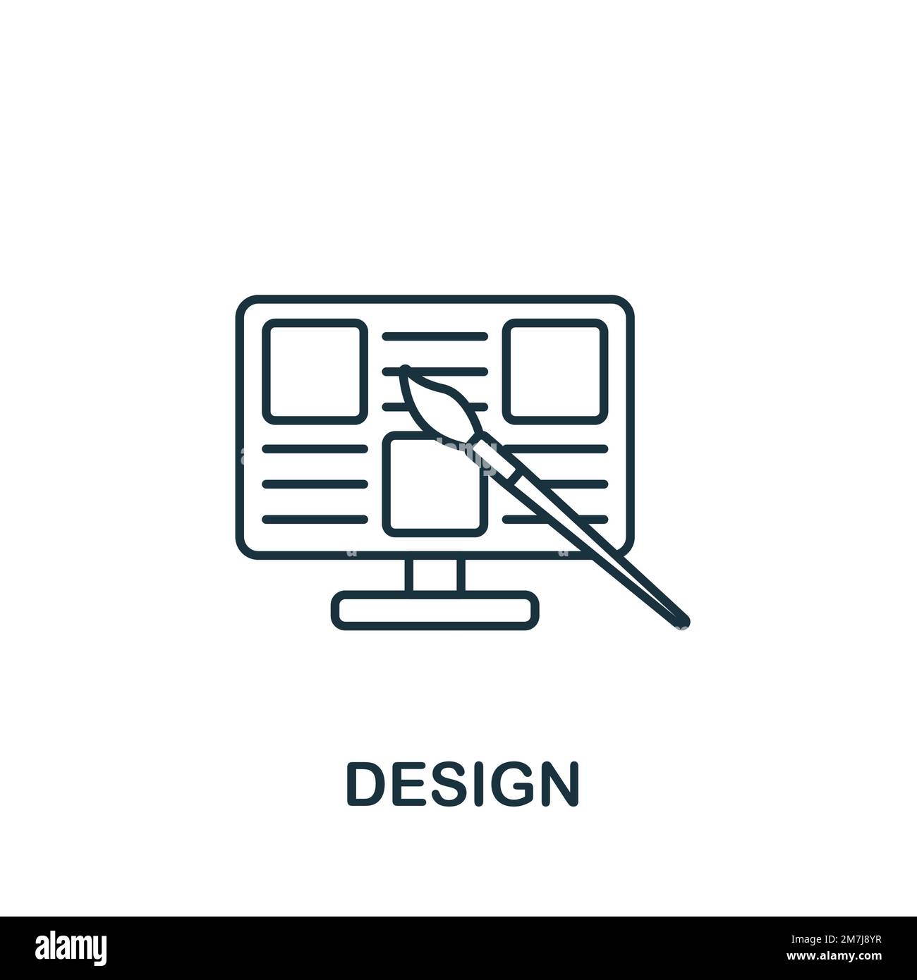 Design icon. Monochrome simple Project Planning icon for templates, web ...