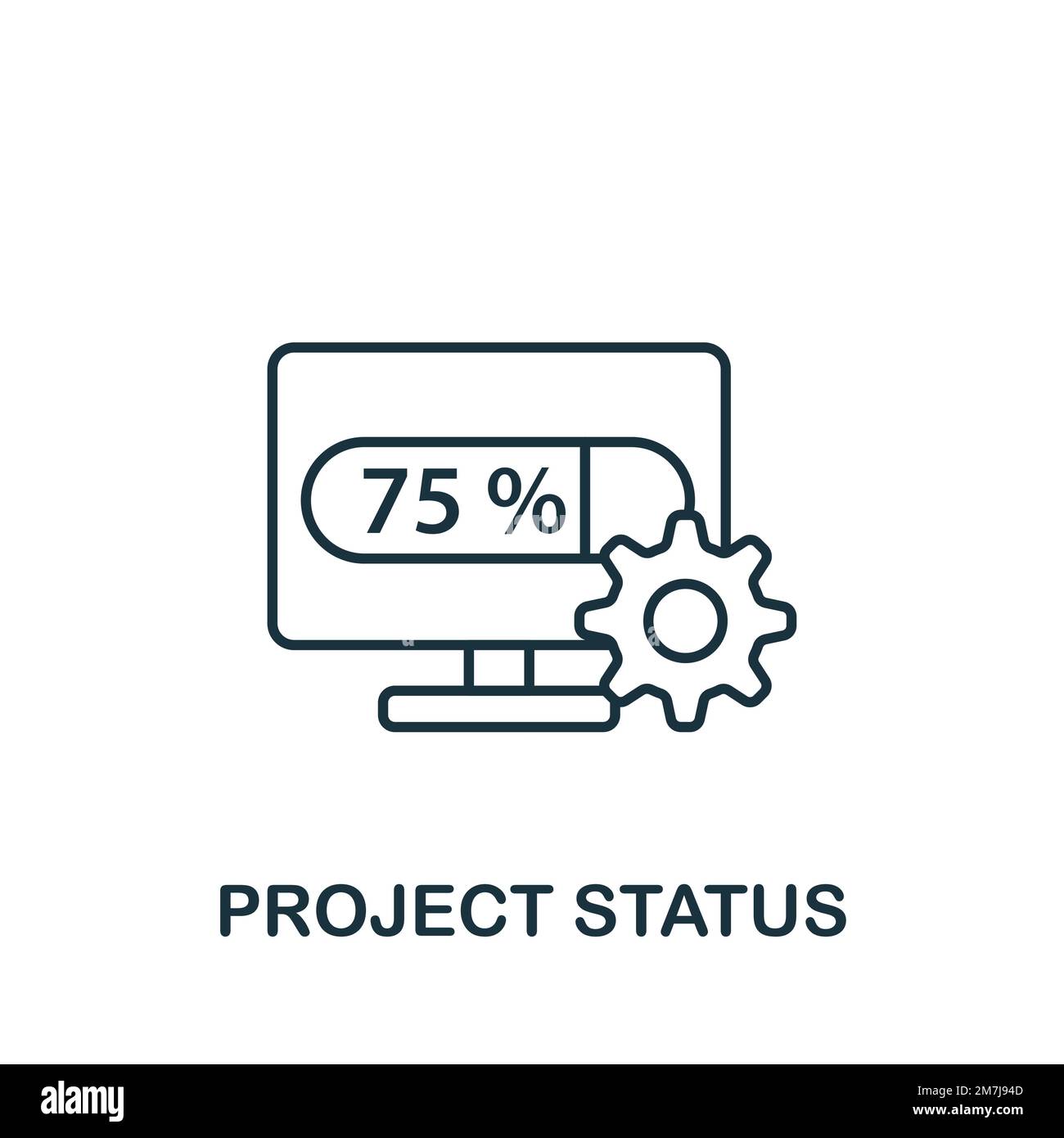 Project Status icon. Monochrome simple Project Planning icon for ...