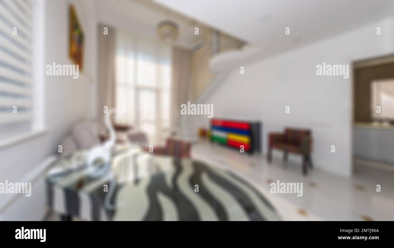 Defocused and Blured Abstract Photo of Modern Luxury Comfortable and ...