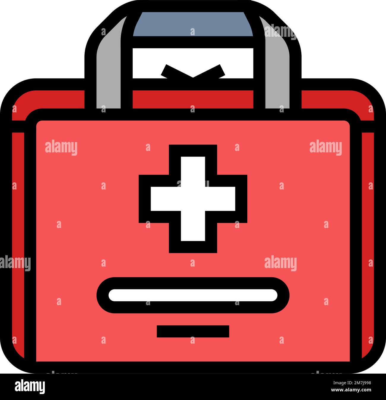 first aid kit box color icon vector illustration Stock Vector Image ...