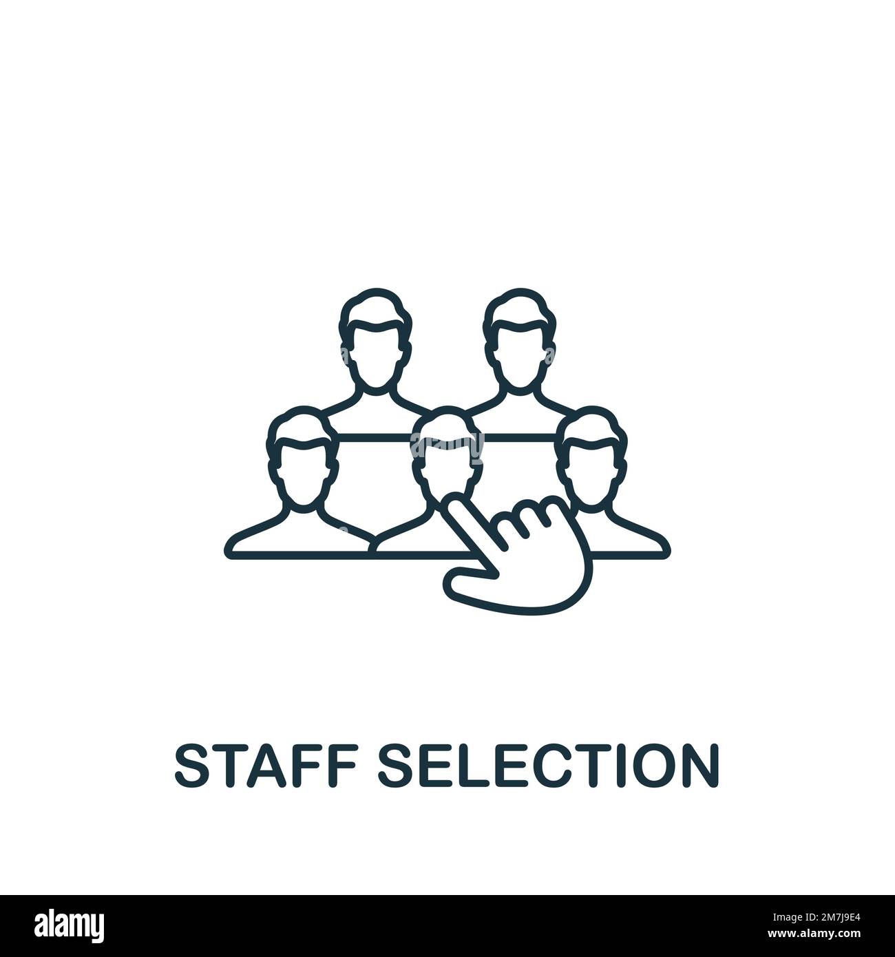 Staff Selection icon. Monochrome simple Recruitment icon for templates ...