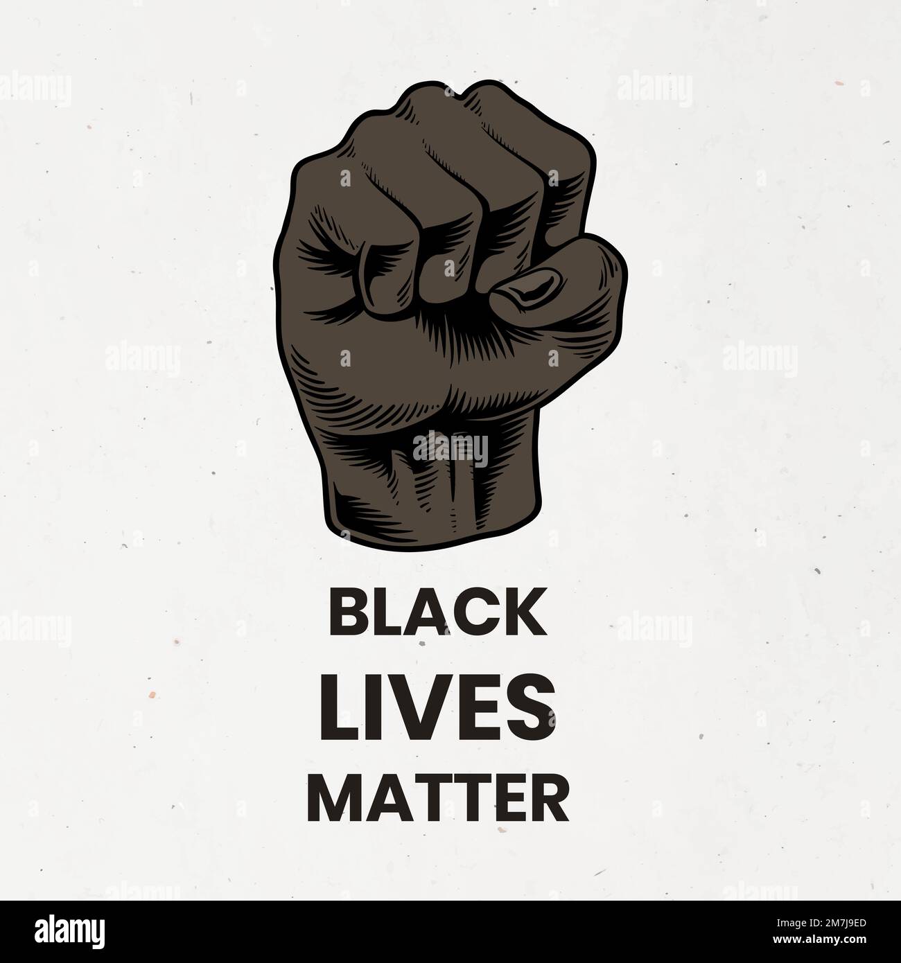 Raised fist for the black lives matter movement vector Stock Vector ...