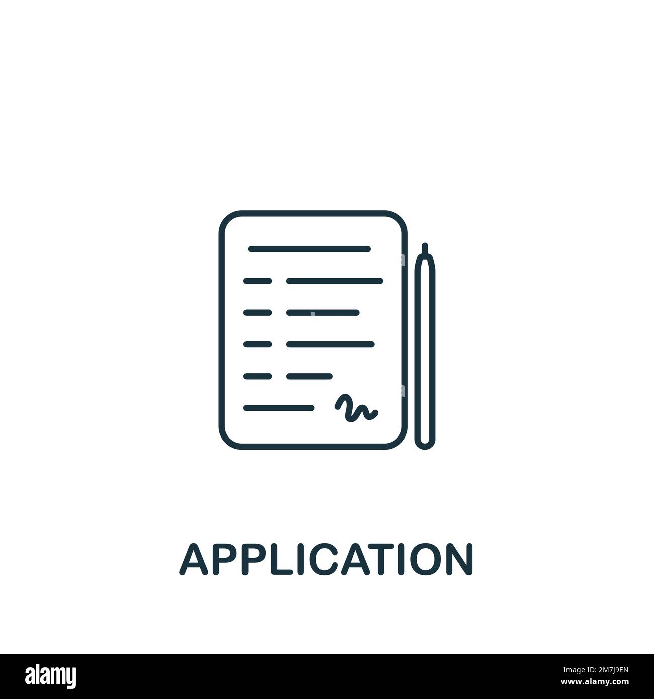 Application icon. Monochrome simple Recruitment icon for templates, web ...