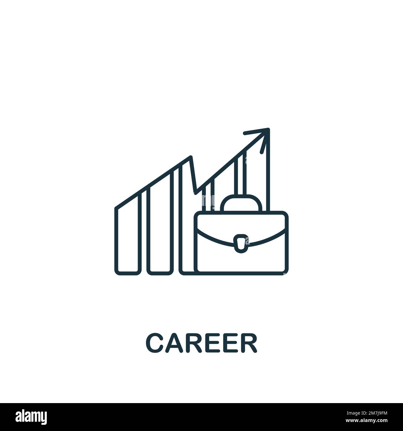Career icon. Monochrome simple Recruitment icon for templates, web ...