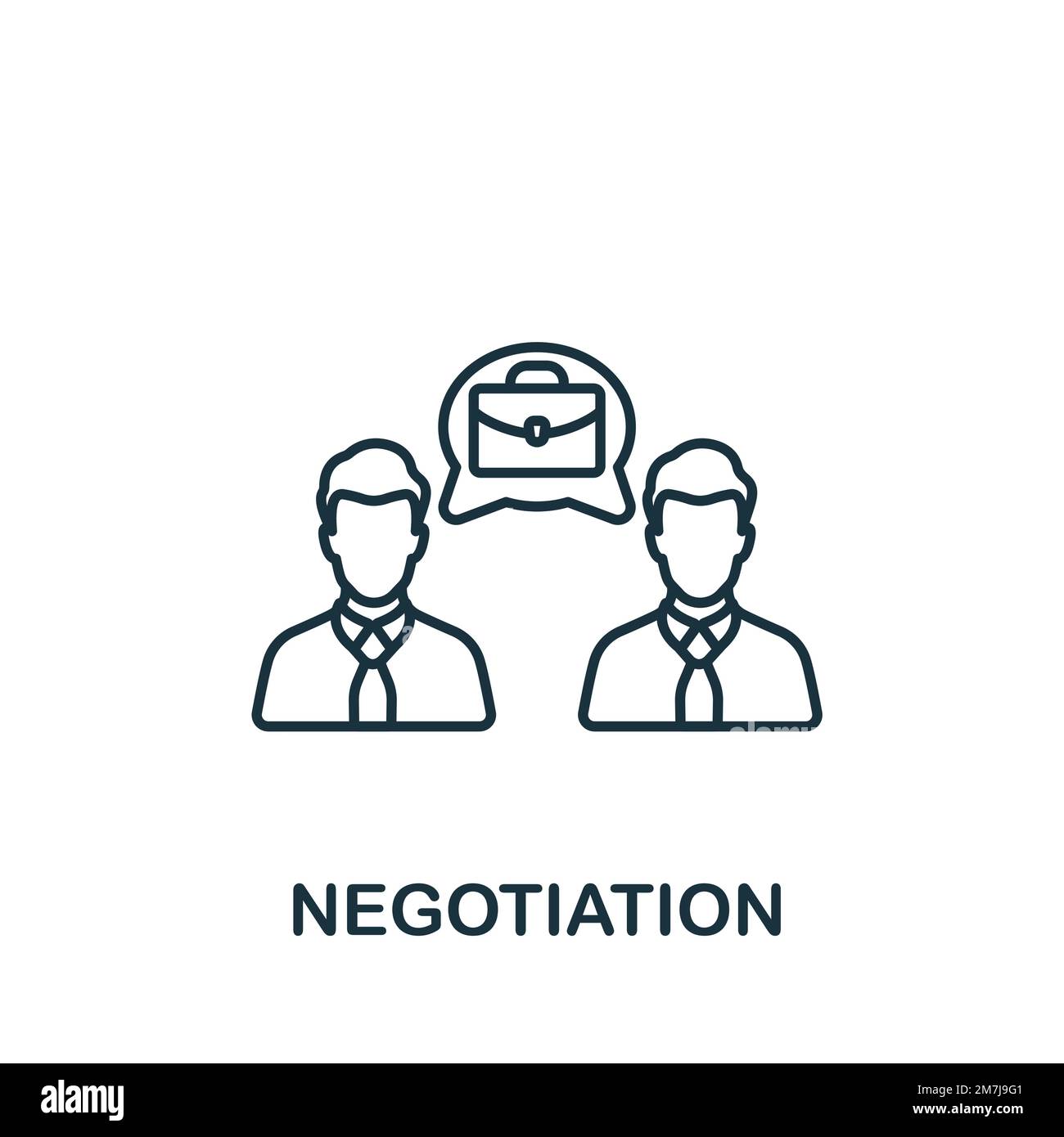 Negotiation icon. Monochrome simple Recruitment icon for templates, web ...