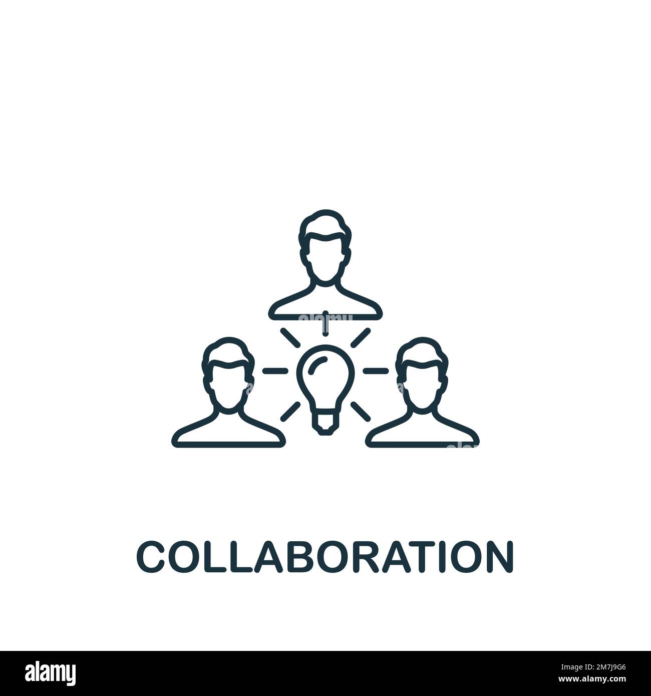 Collaboration icon. Monochrome simple Recruitment icon for templates ...