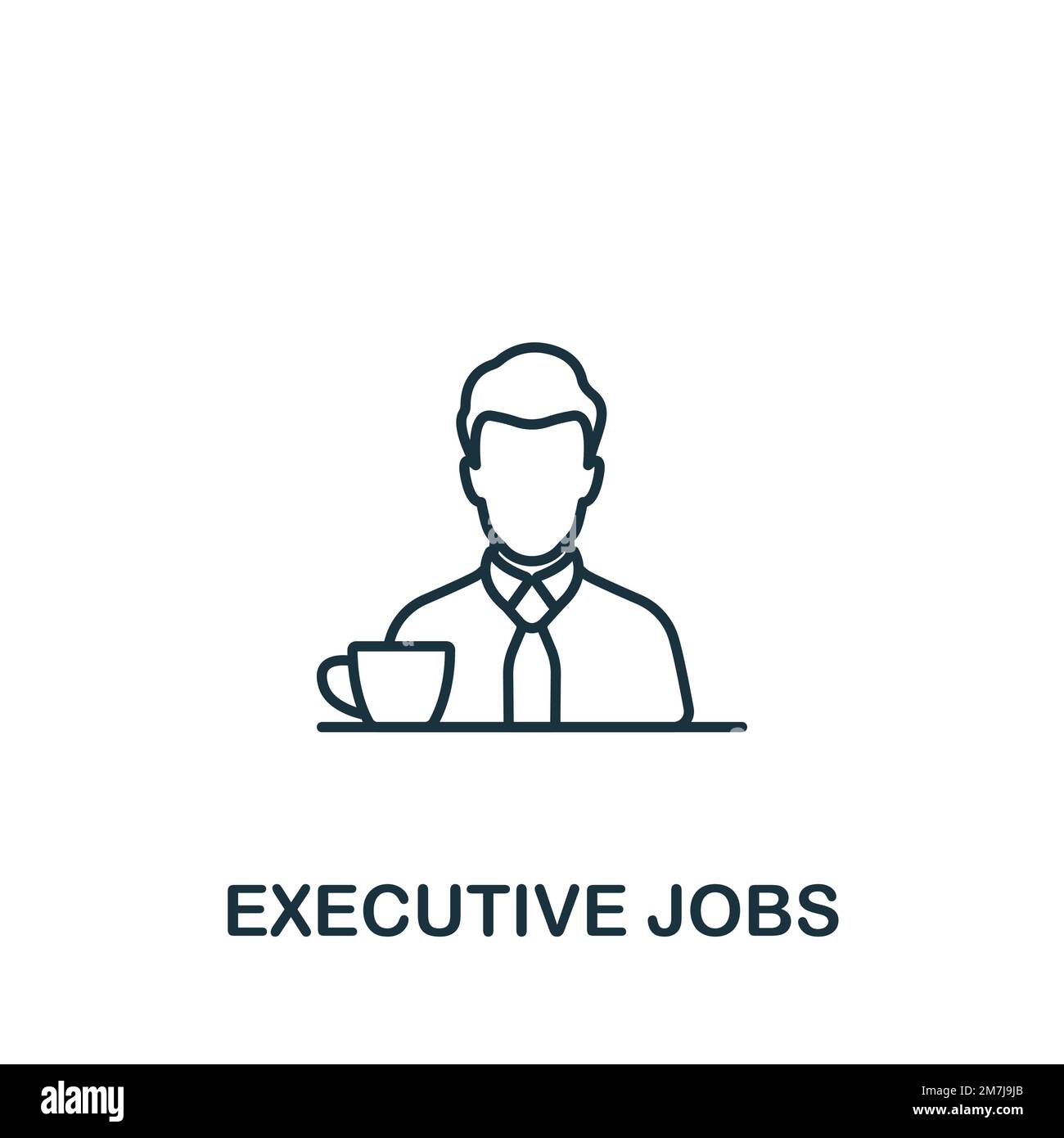 Executive Jobs icon. Monochrome simple Recruitment icon for templates ...