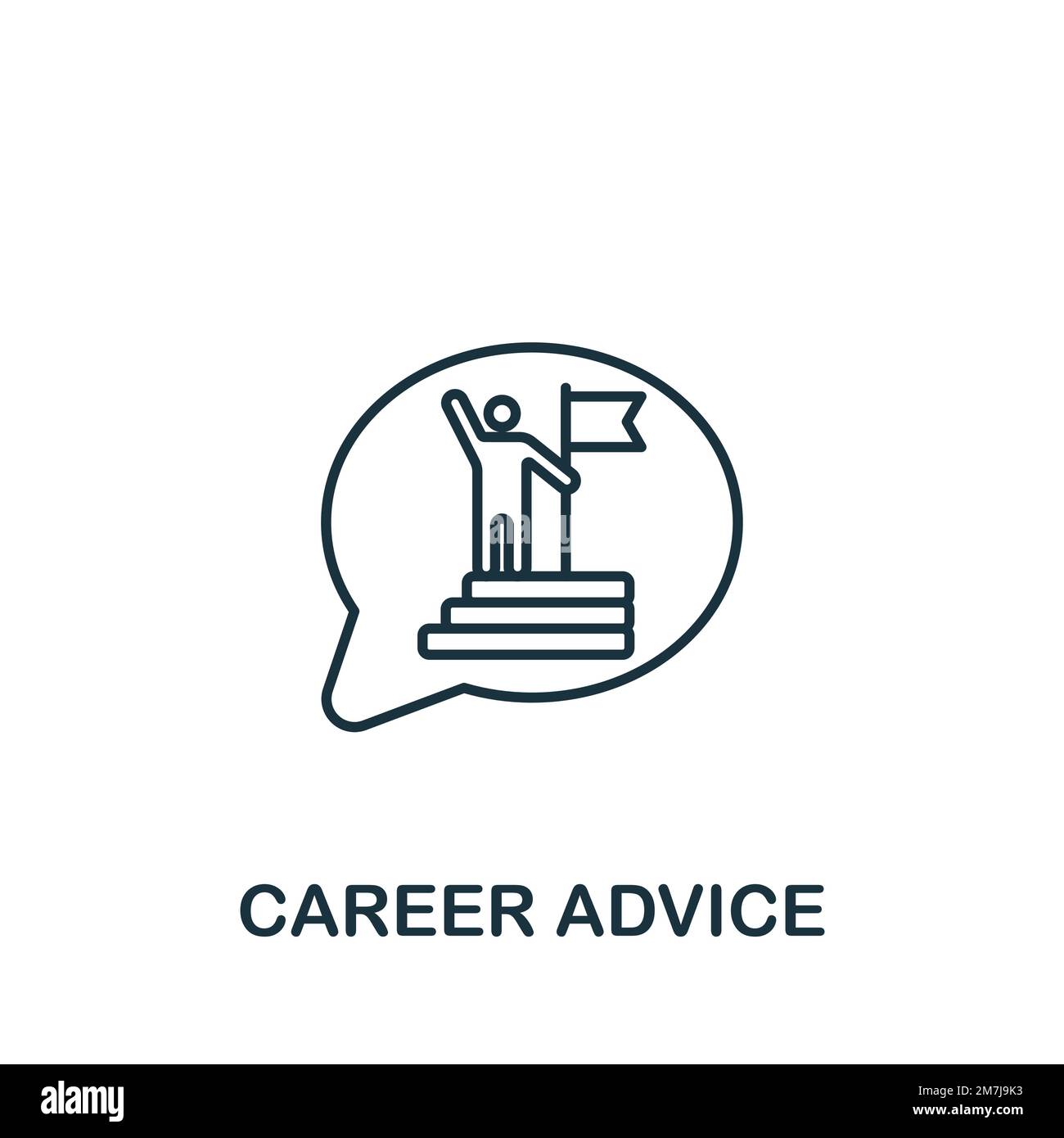 Career Advice icon. Monochrome simple Recruitment icon for templates ...