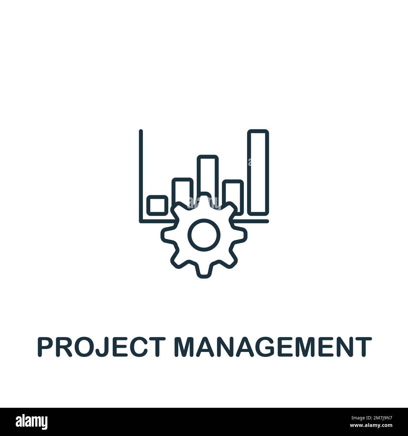 Project Management icon. Monochrome simple Project Management icon for ...