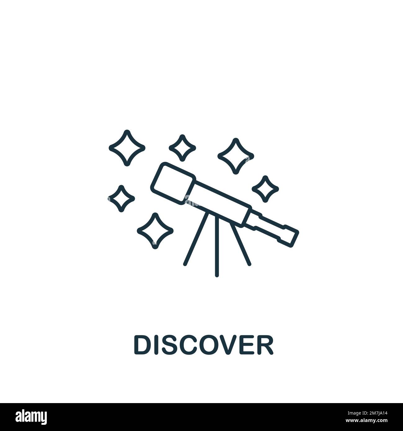 Discover icon. Monochrome simple Project Planning icon for templates ...