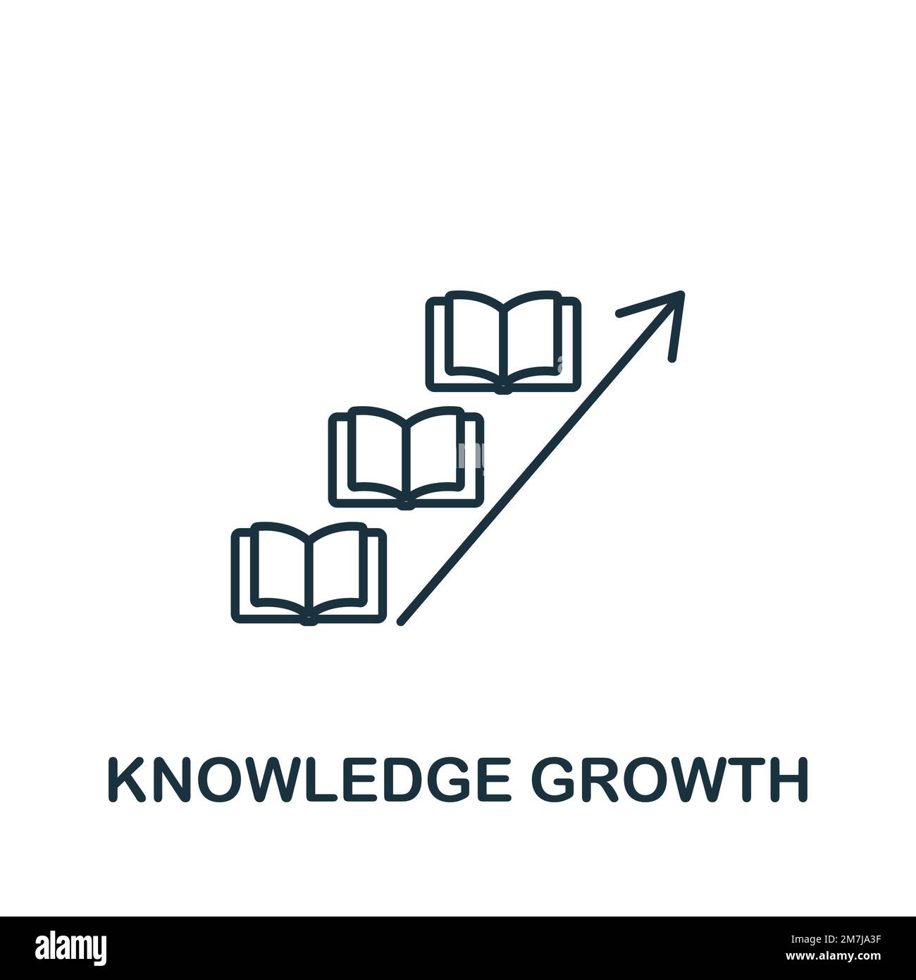 Knowledge Growth icon. Simple line element project planning symbol for ...