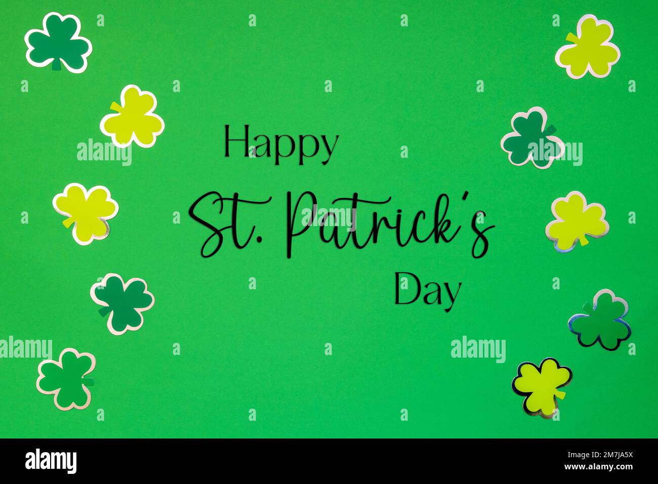 Green Saint Patrick's Day Flat Lay, English Text Happy St. Patrick's ...
