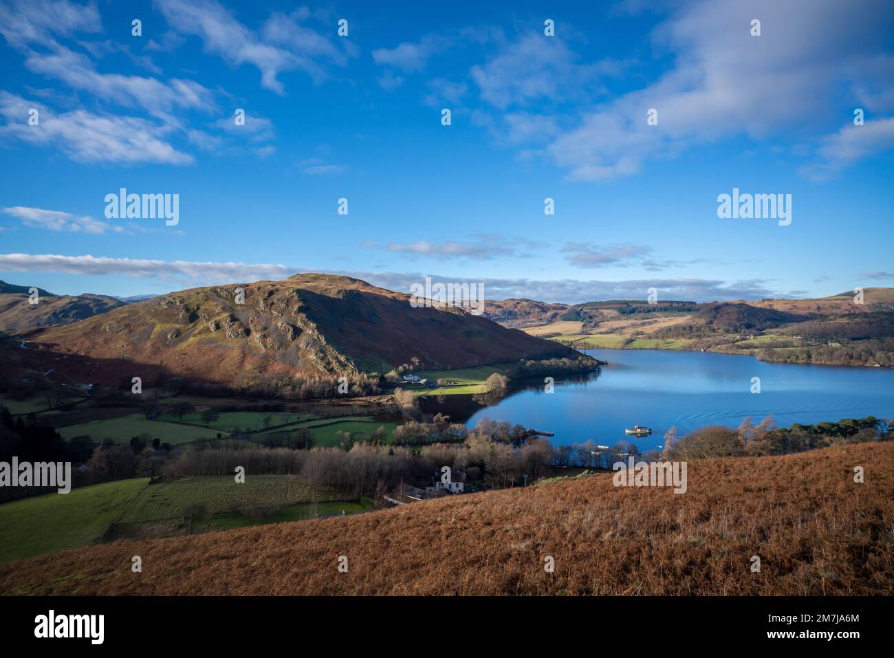 Hallin Fell and Ullswater in the Lake District national park in Cumbria ...