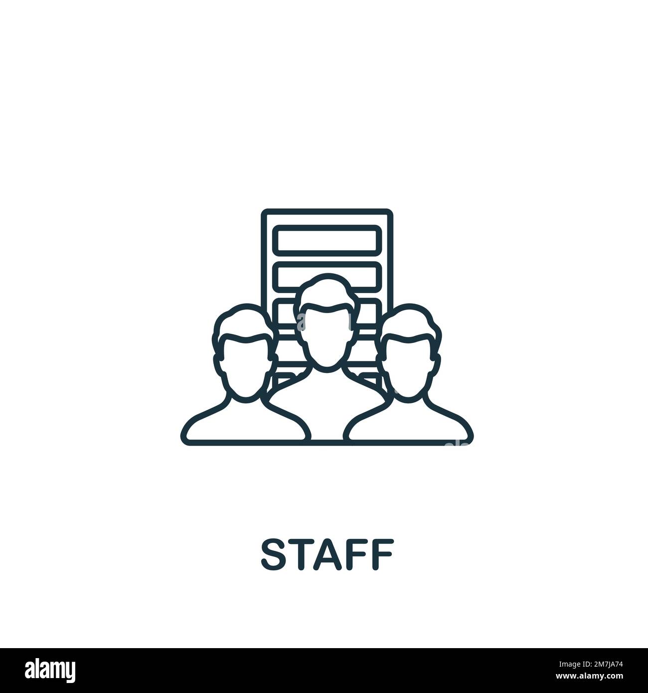 Staff icon. Simple line element recruitment symbol for templates, web ...