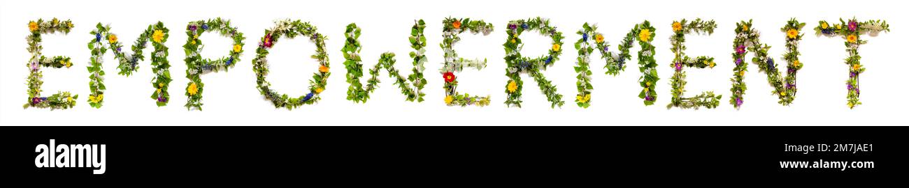 Blooming Flower Letters Building English Word Empowerment Stock Photo ...