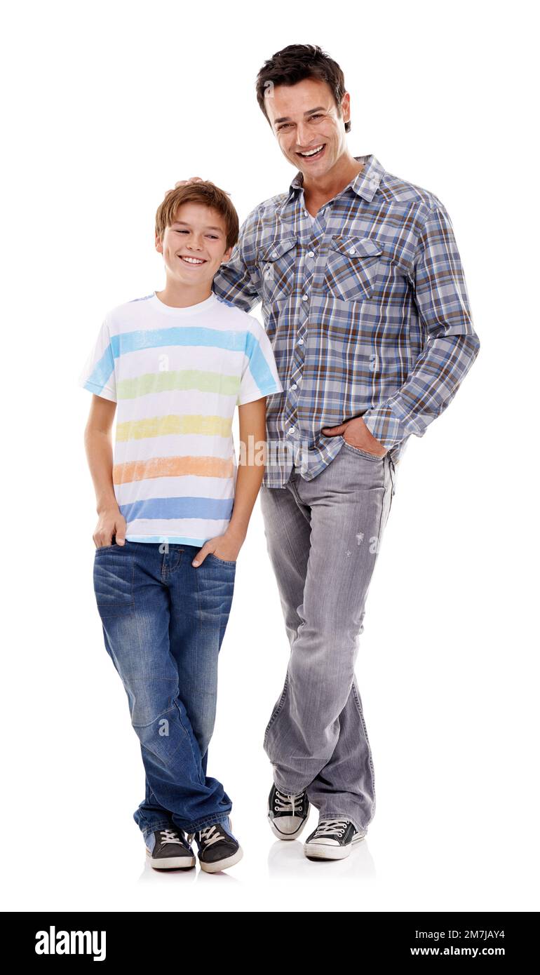 Hes going to grow up to be a stud. Full-length portrait of a father and ...