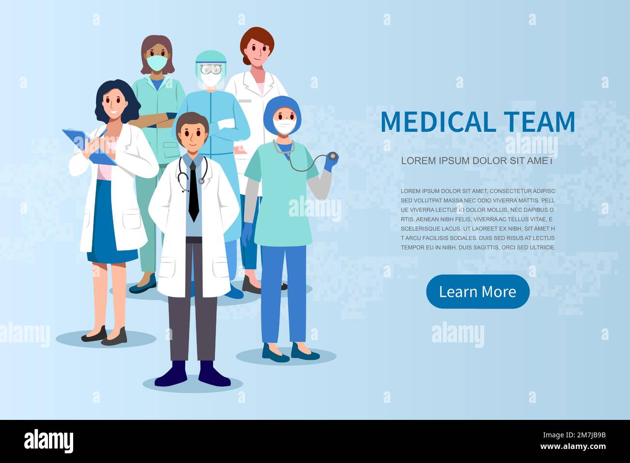 Medical Team . Doctor surgeon nurse assistant and PPE coat . Cartoon ...