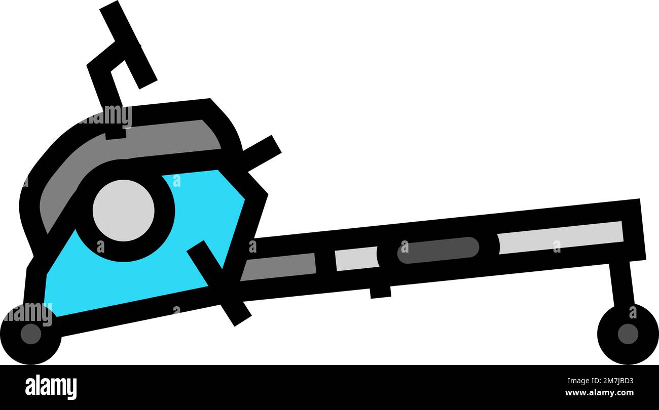 rowing machine fitness sport color icon vector illustration Stock ...