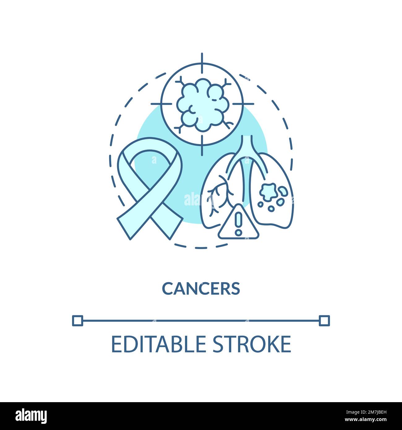 Cancers blue concept icon Stock Vector Image & Art - Alamy