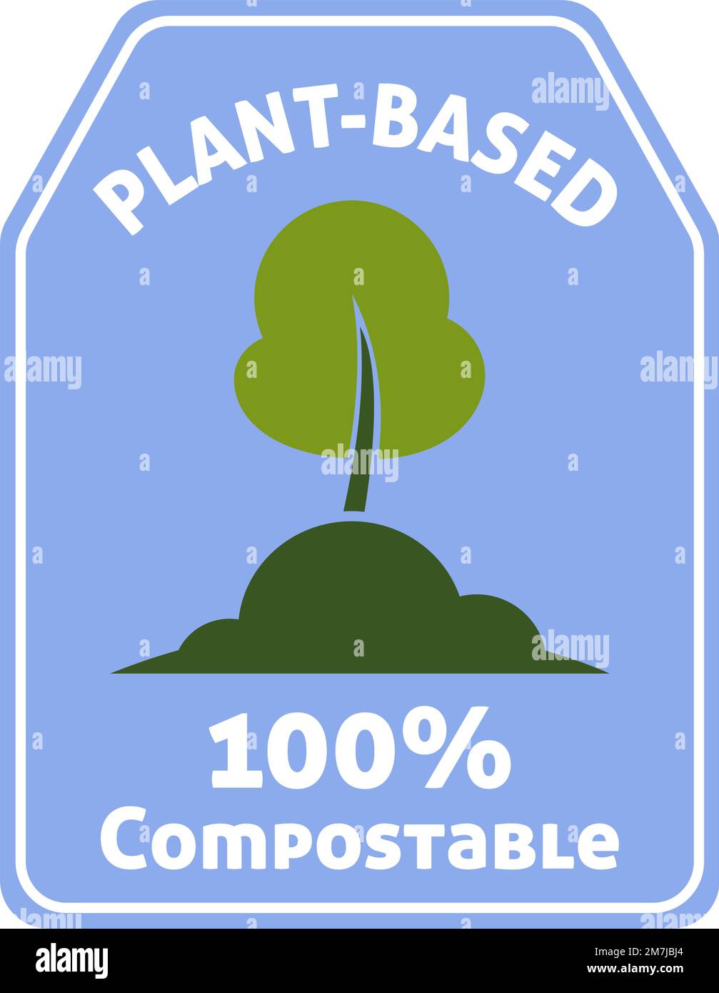 Plant based and compostable product, label tag Stock Vector Image & Art ...