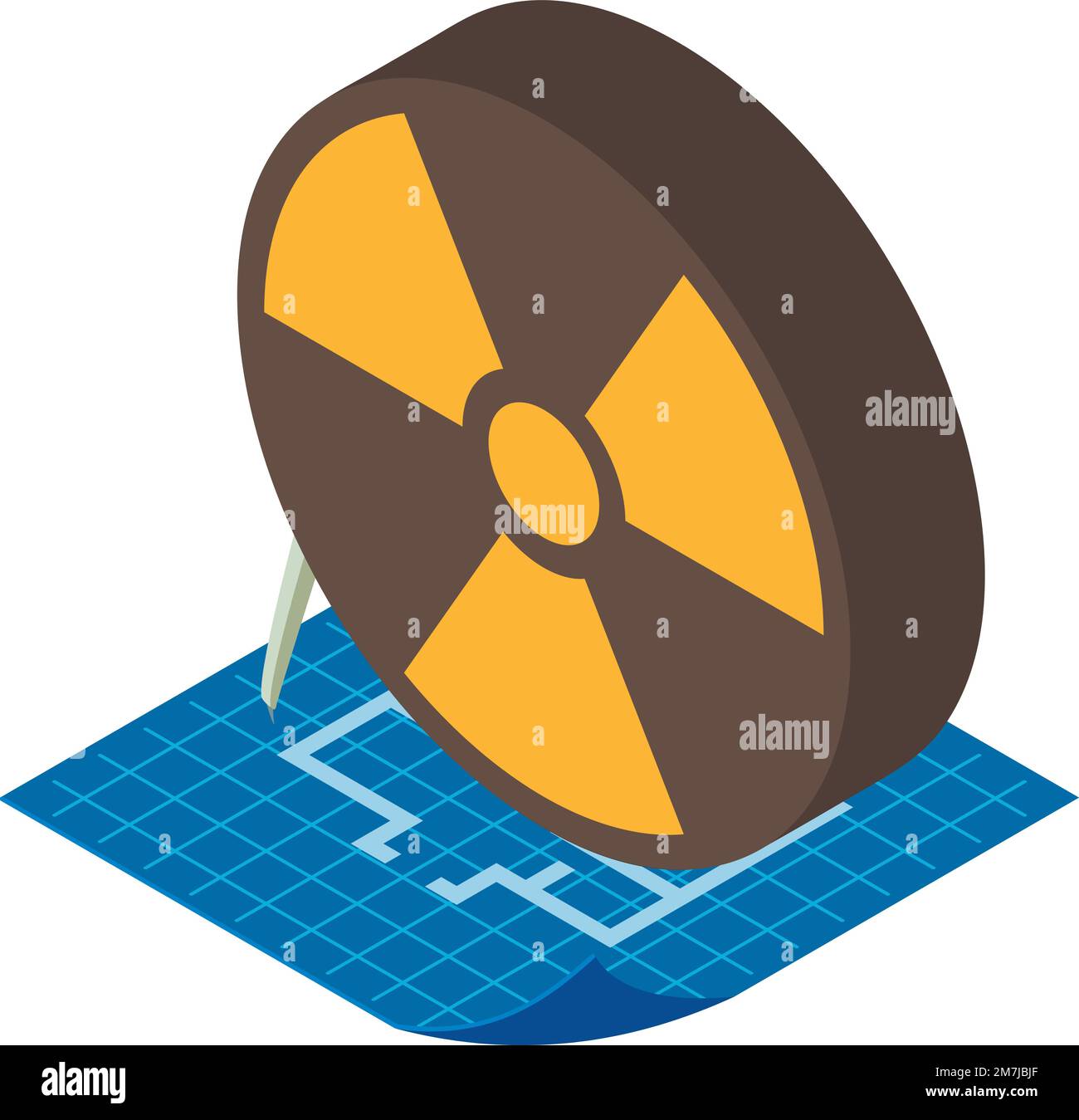 Radiological contamination icon isometric vector. Radioactive hazard ...