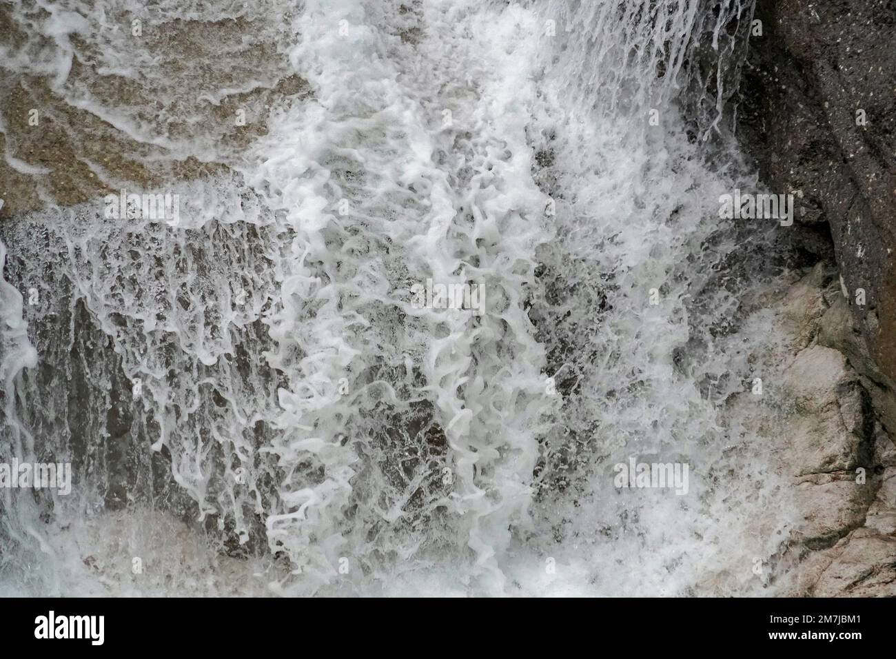 The view of waterfall Lechfall in winter time. Fussen. Germany Stock ...