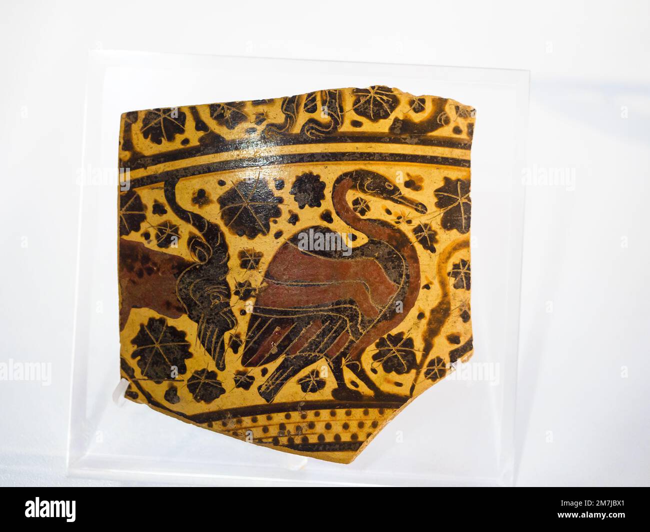 Kotyle fragment - Animal decoration in registers: in the lower register ...