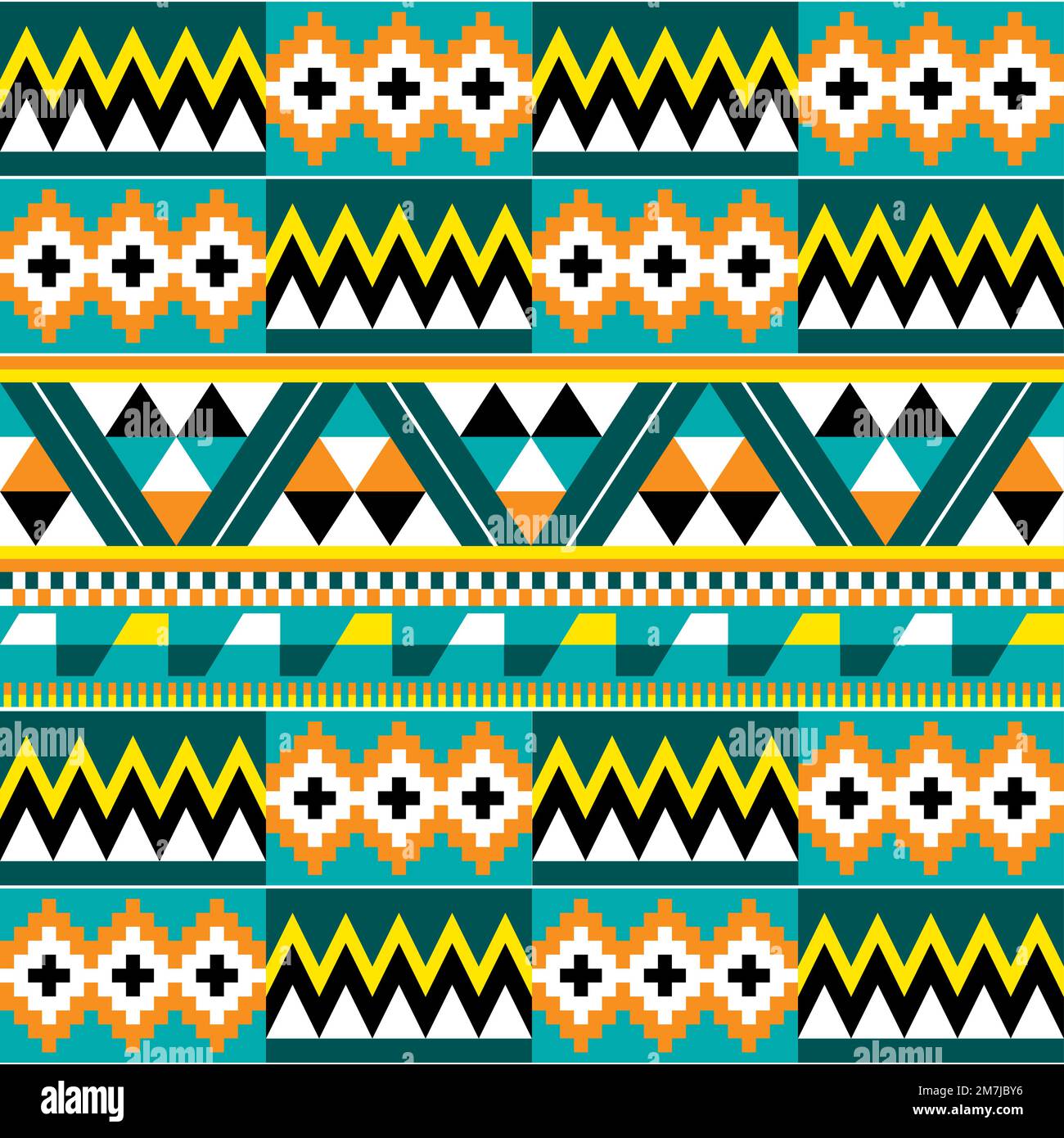 Tribal african dress style geometric seamless vector pattern, inspired ...