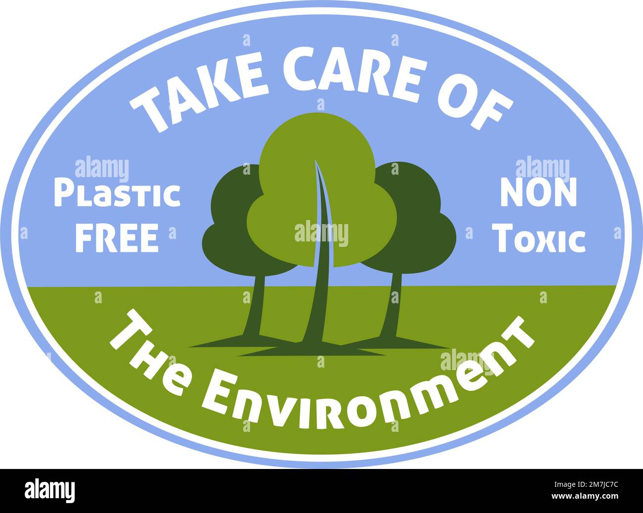 Take care of environment, plastic free non toxic Stock Vector Image ...