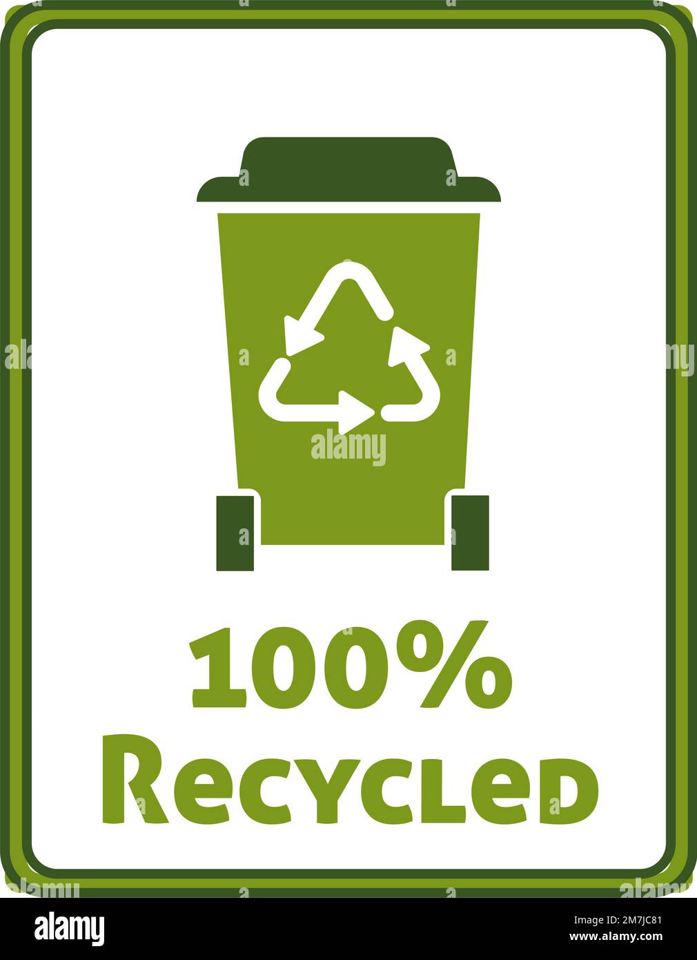 Recycled product pacakge, label with bin vector Stock Vector Image ...