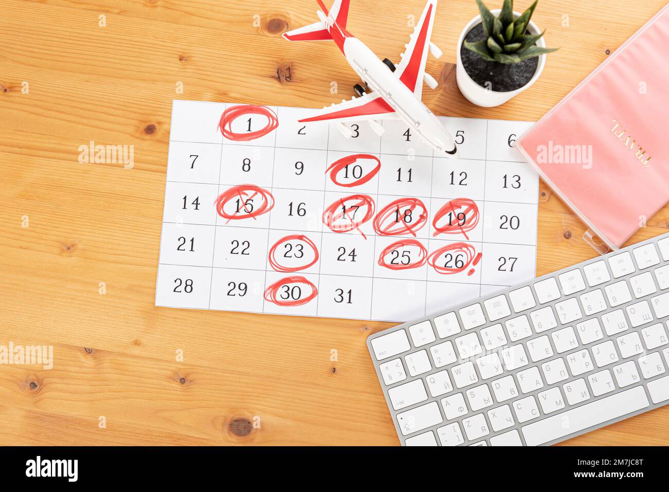 Calendar and reminders for business trip, travel and vacation. planner ...