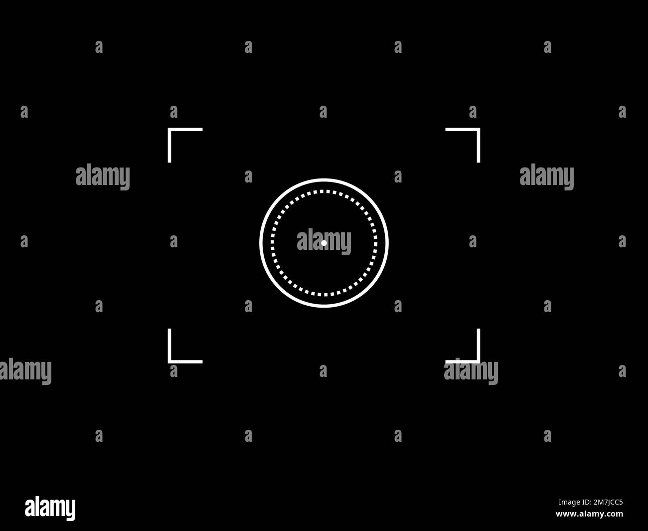 Vector illustration target aim, focus icon, camera frame or photo ...