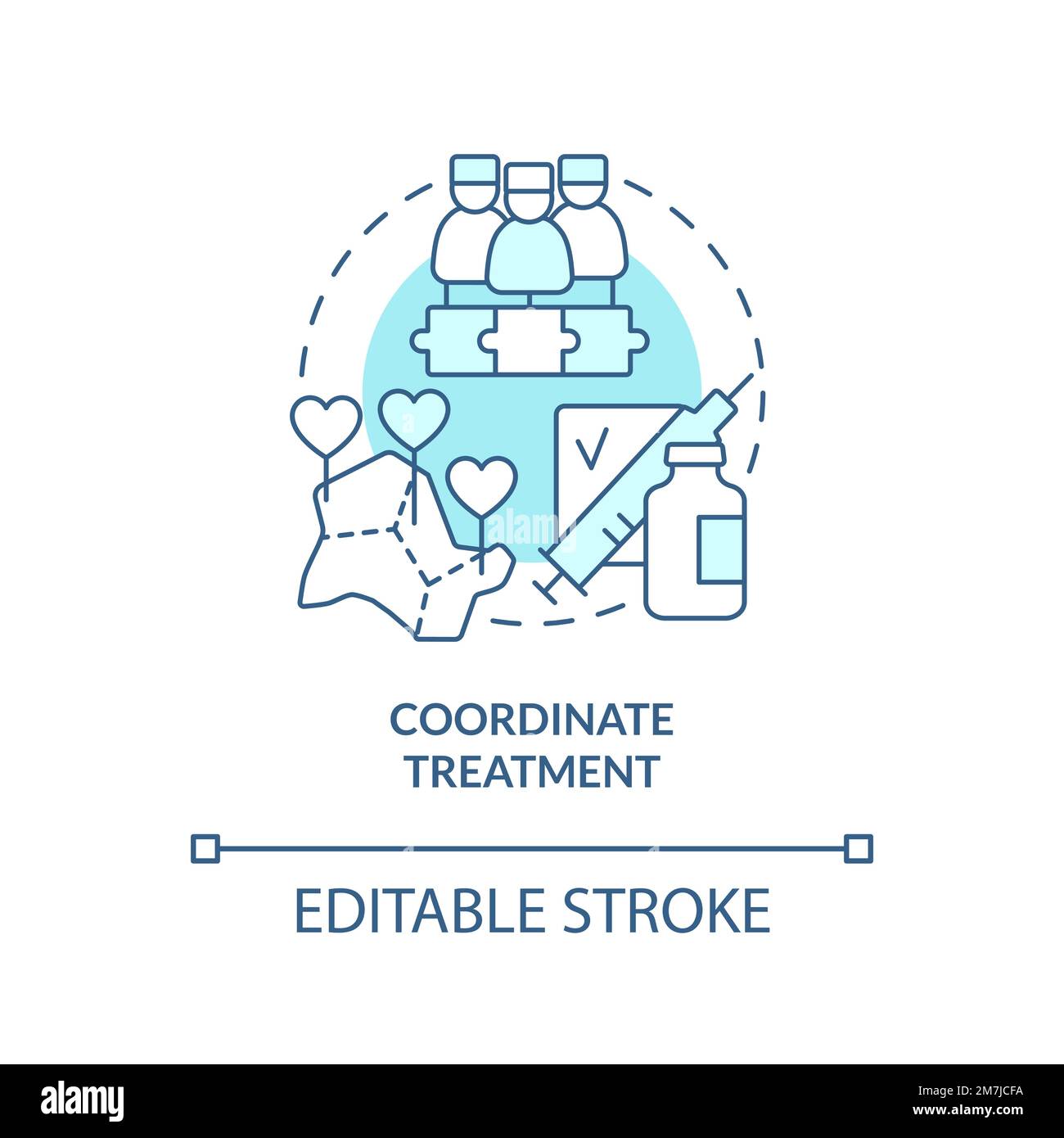 Coordinate treatment blue concept icon Stock Vector Image & Art - Alamy