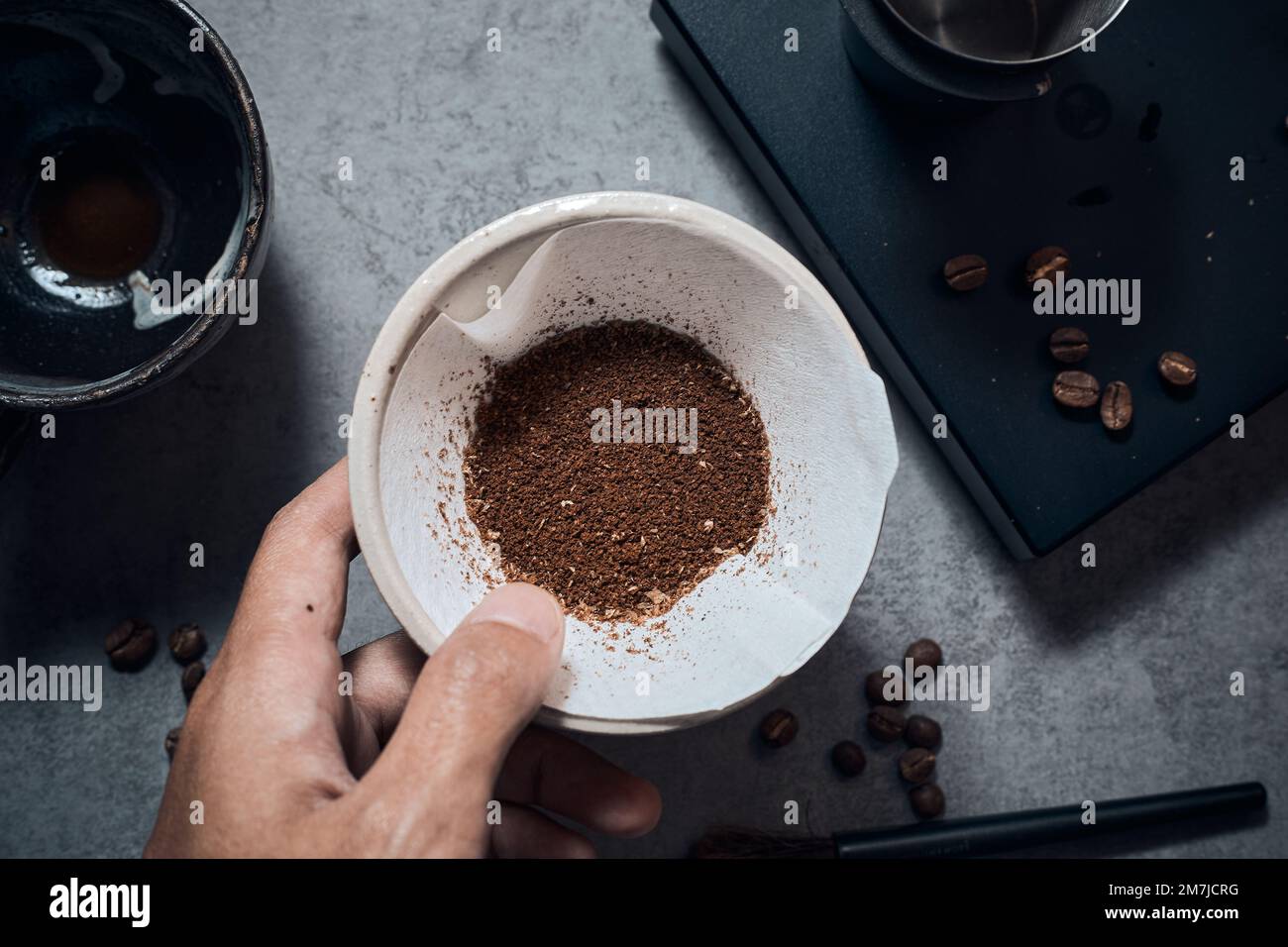 Scales white powder hi-res stock photography and images - Alamy