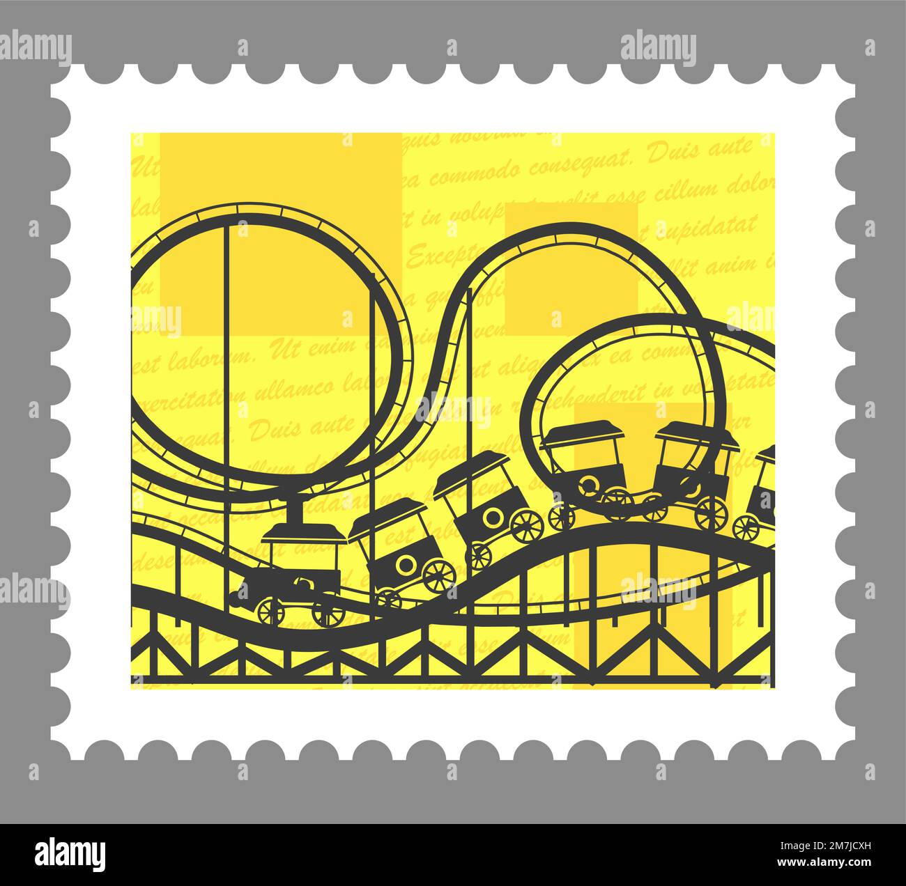 Amusement park and recreation postcard vector Stock Vector Image & Art ...