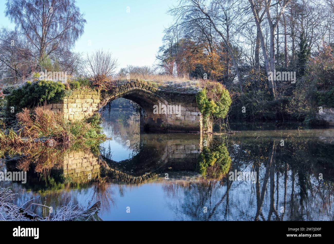 The Old Castle Bridge in the private gardens in Mill Street adjoining ...