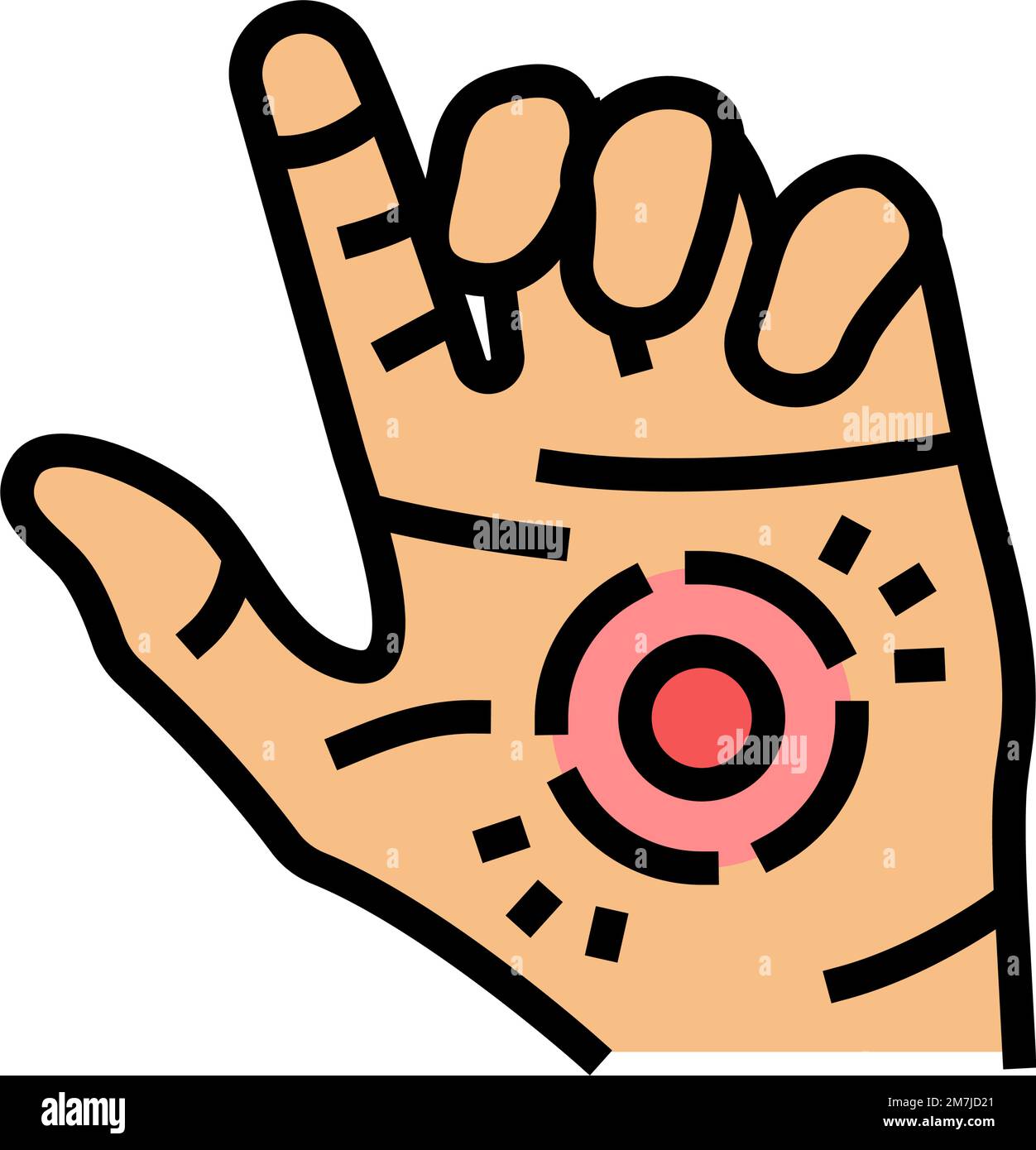 hand pain body ache color icon vector illustration Stock Vector Image ...