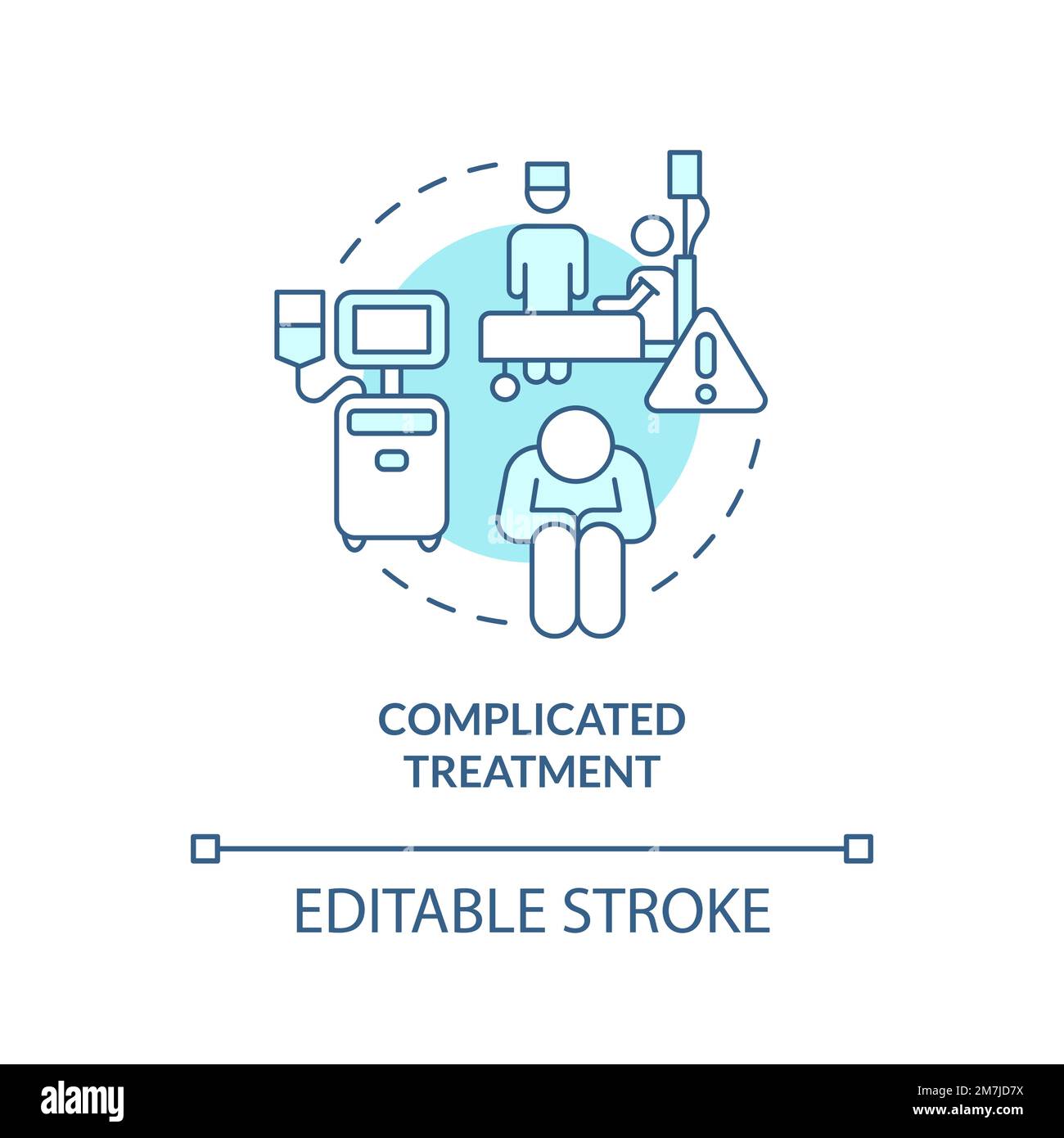 Chronic illness treatment blue Stock Vector Images - Alamy