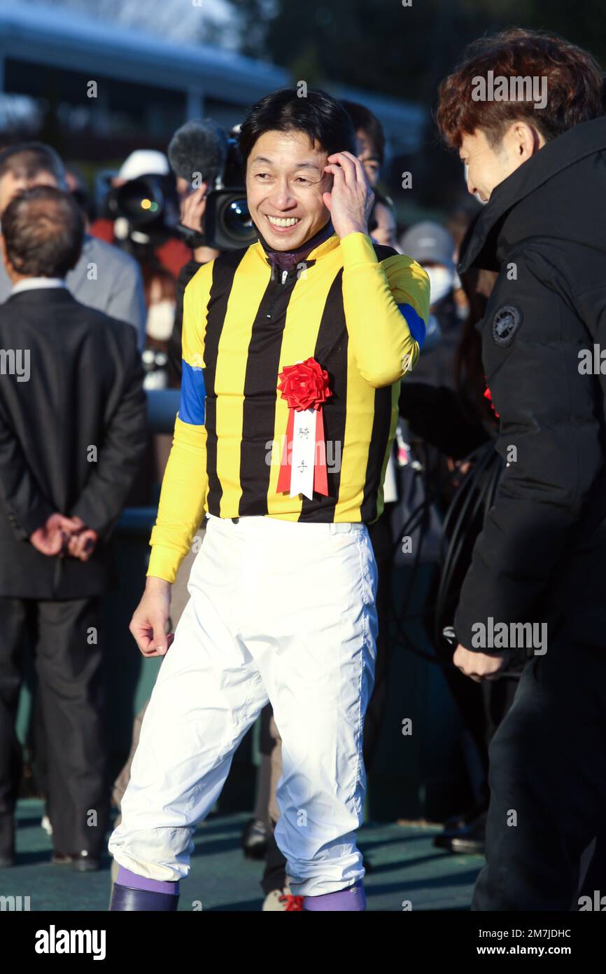Aichi, Japan. 8th Jan, 2022. Jockey Yutaka Take (L) and trainer Koshiro ...
