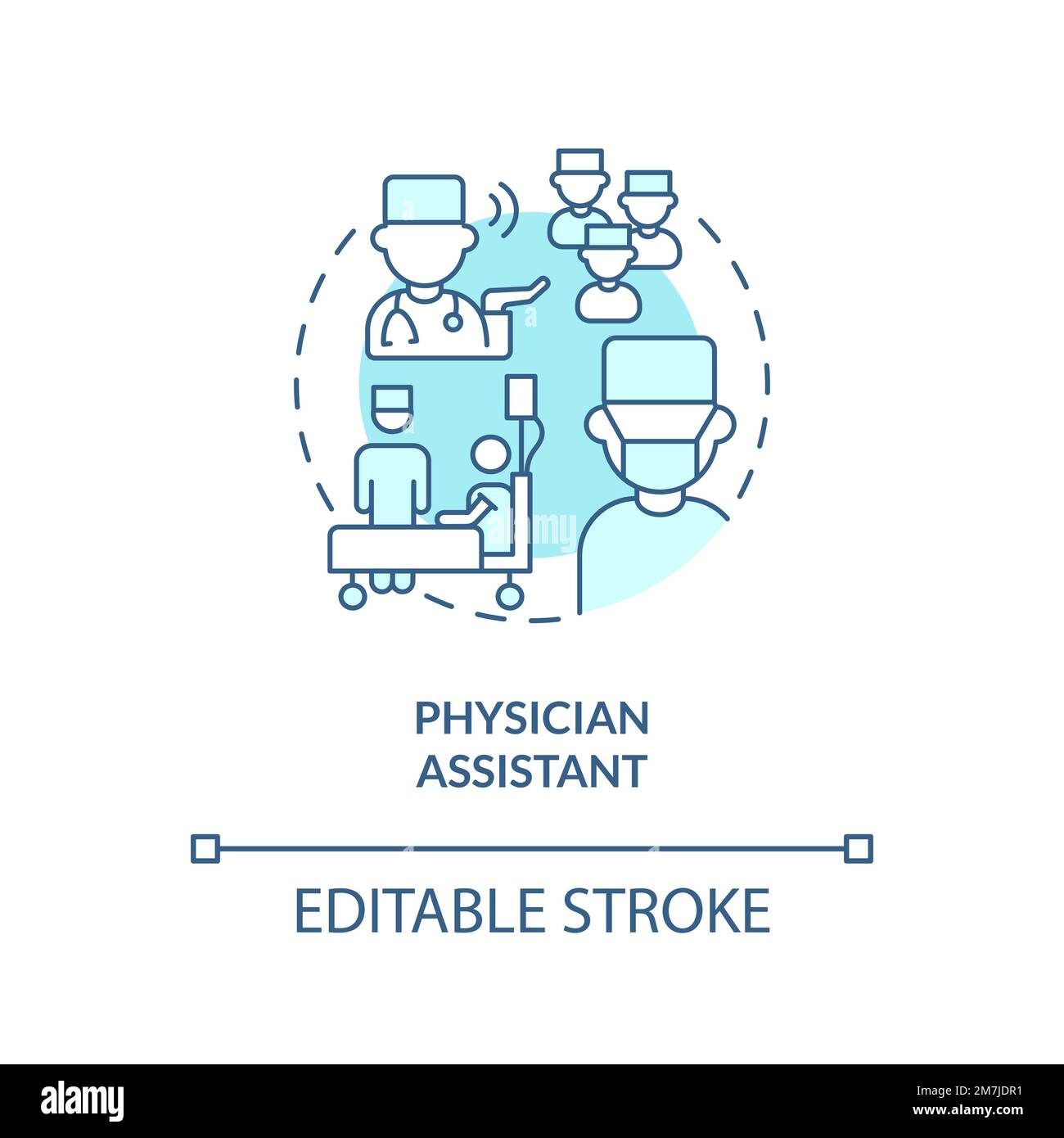 Physician assistant blue concept icon Stock Vector Image & Art - Alamy