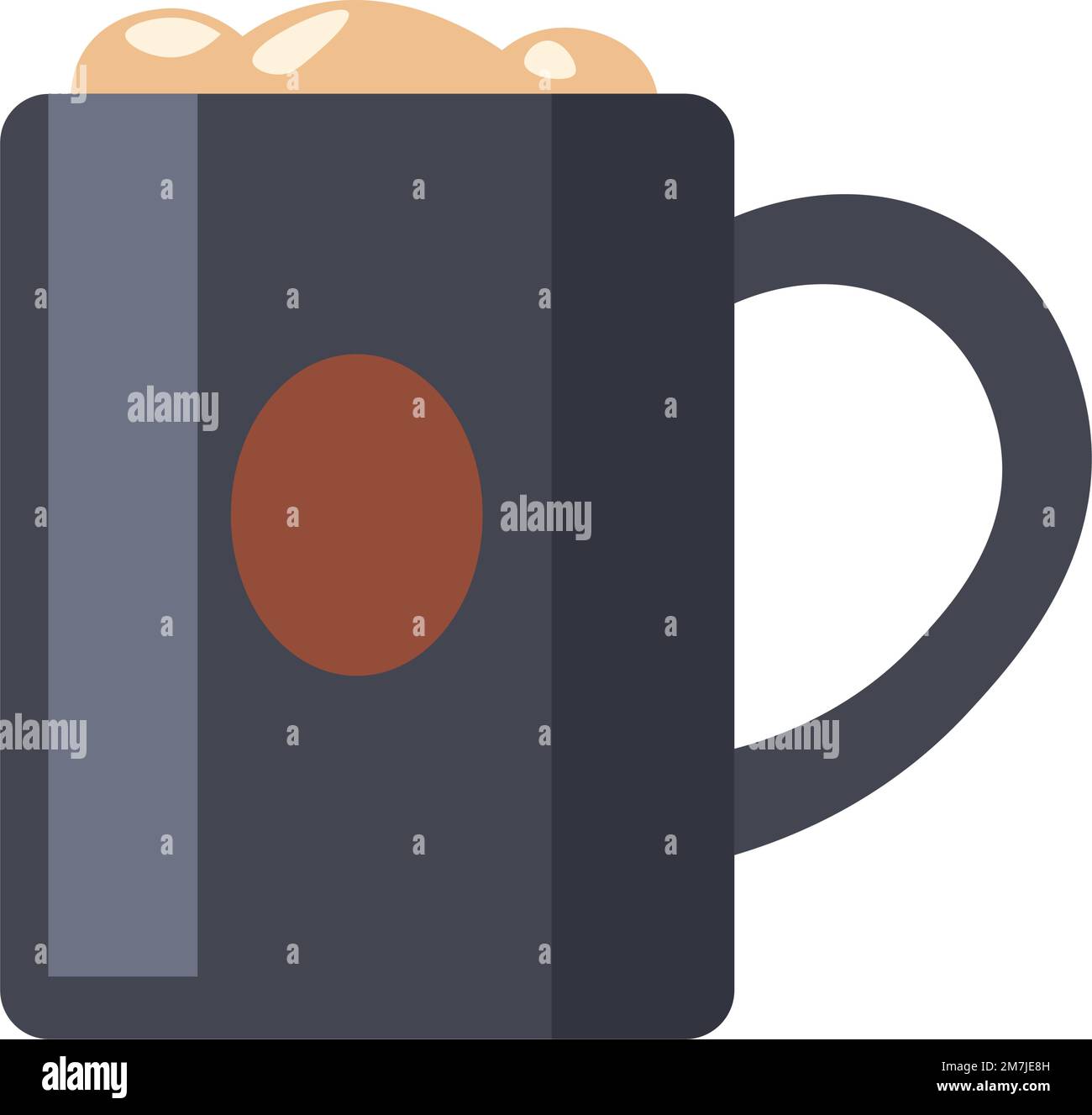 Coffee cup with cappuccino or latte with foam Stock Vector Image & Art ...