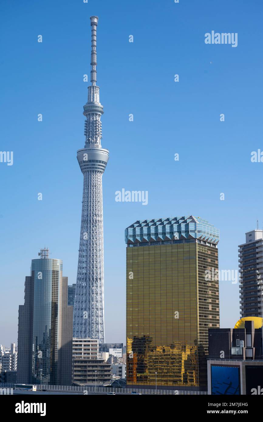 Tokyo, Japan. 9th Jan, 2023. Tokyo Skytree is a prominent landmark tower located in Sumida ...