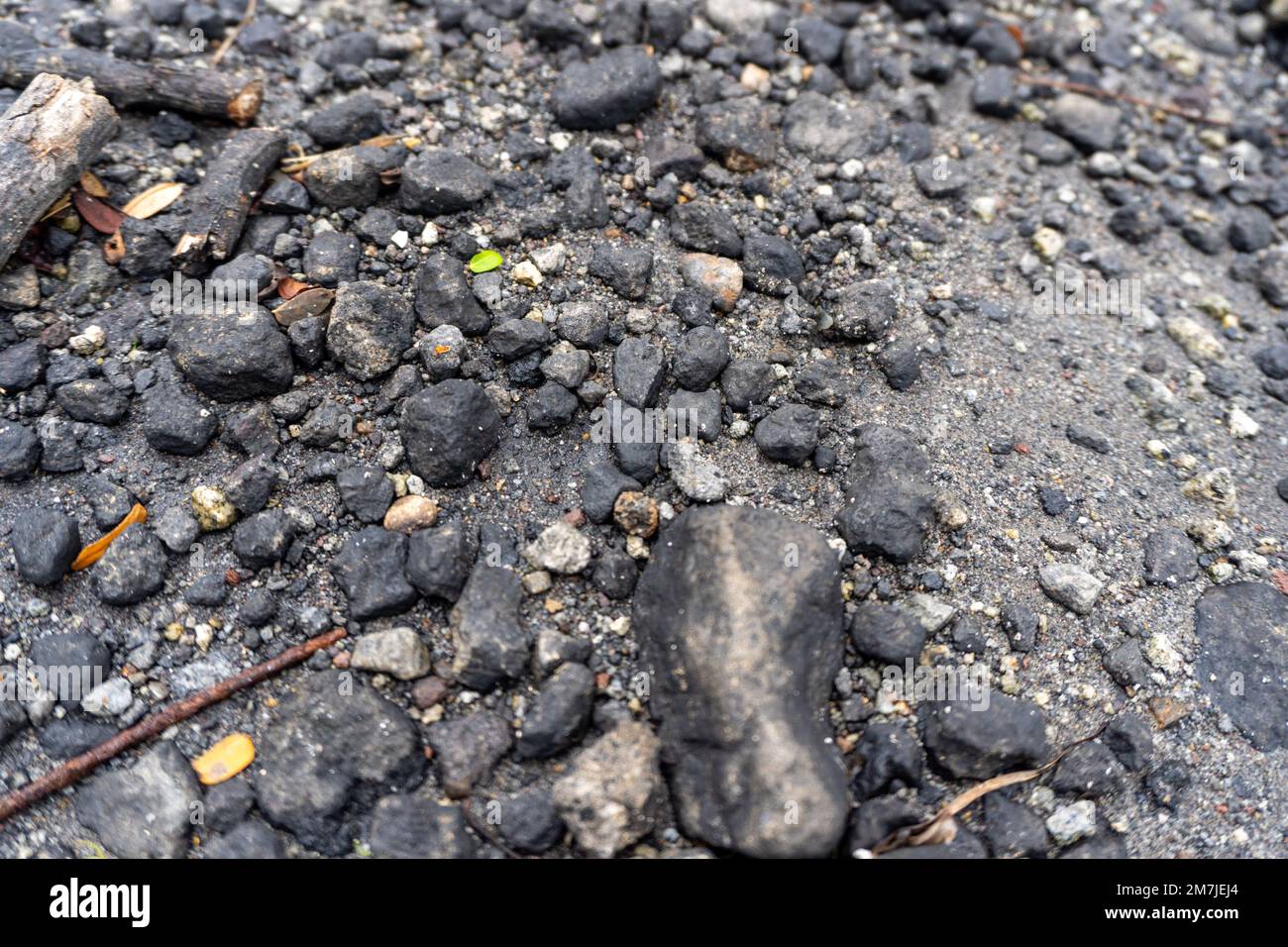 Black Rocky ground close up Stock Photo - Alamy