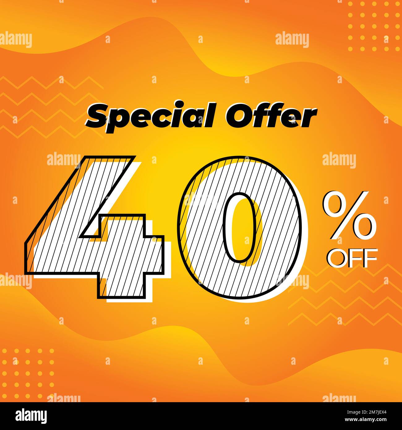 40% off. Design Template for Special Offer Marketing. 40% Promotional ...